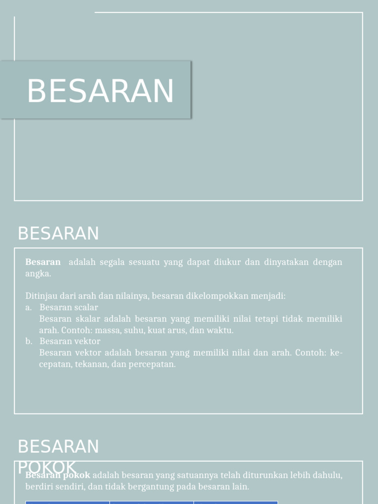 Besaran | PDF