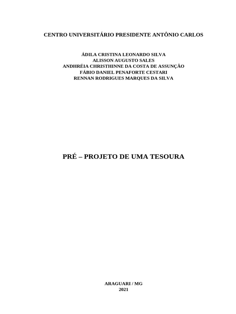 Pré - Projeto - Resmat | PDF