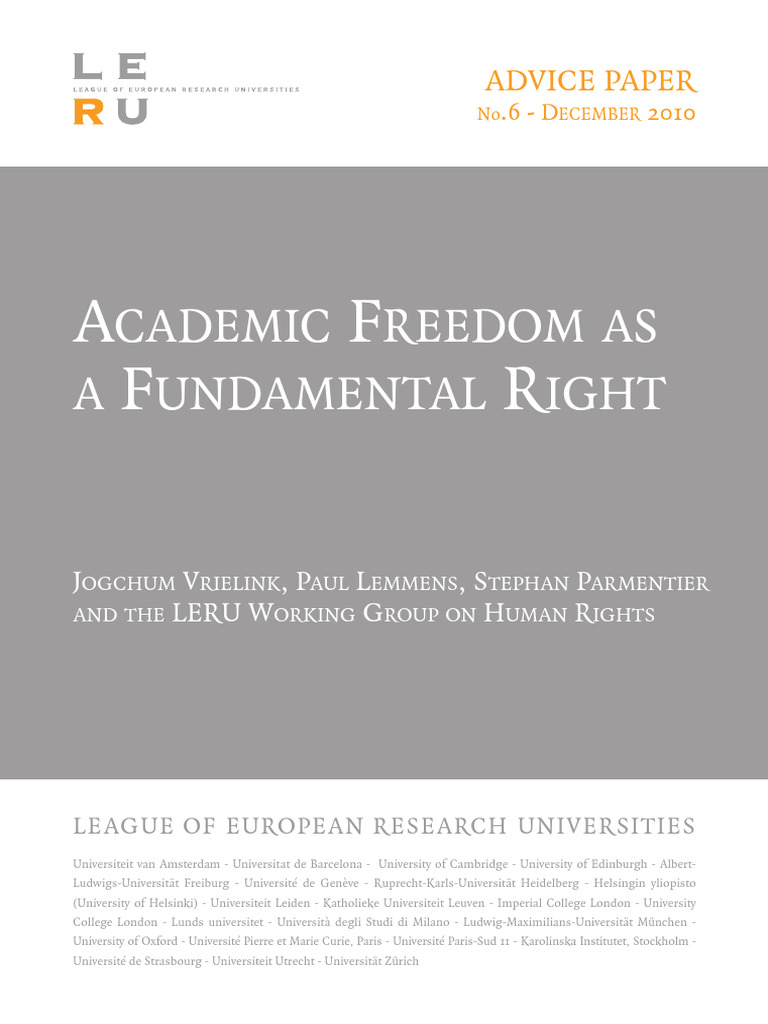 Understanding Academic Freedom Rights | PDF | Academic Freedom ...