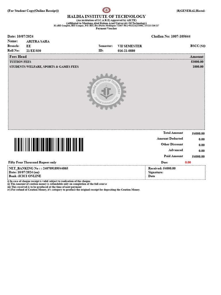 Duplicate Voucher of 7th Sem | PDF | Banking Technology | Financial Services