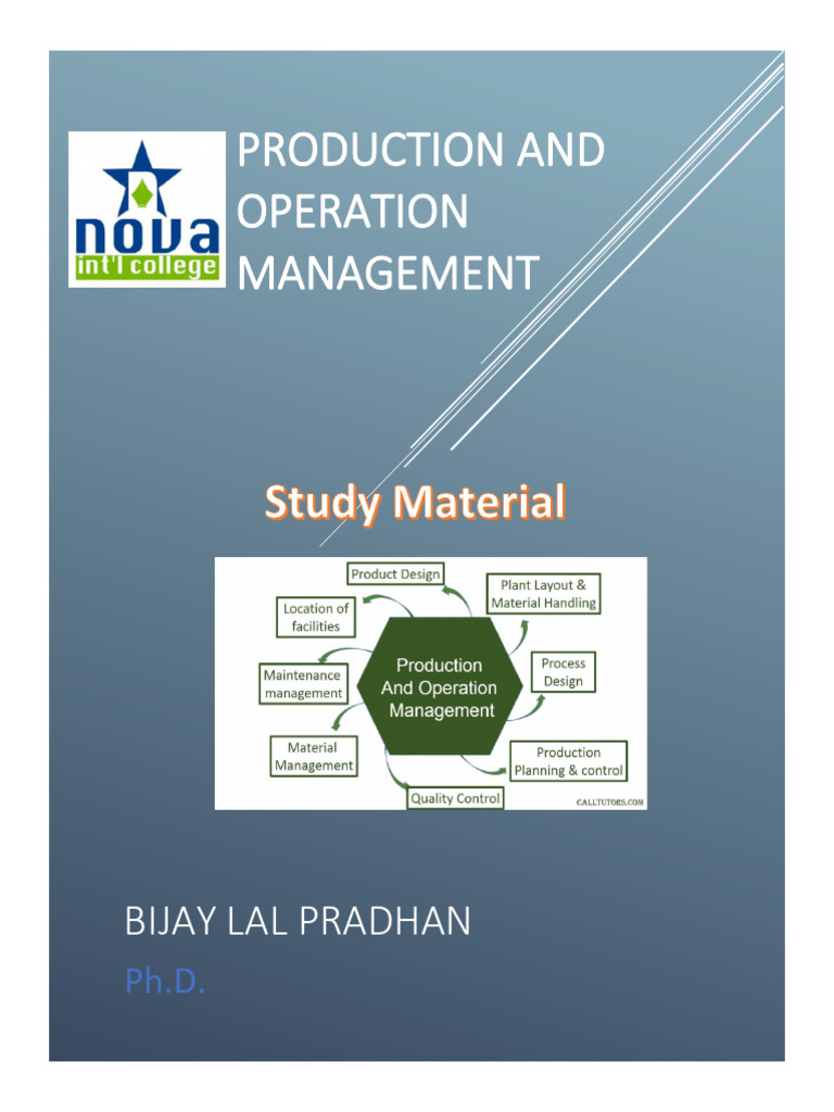 Production and Operation Management | PDF | Lean Manufacturing ...