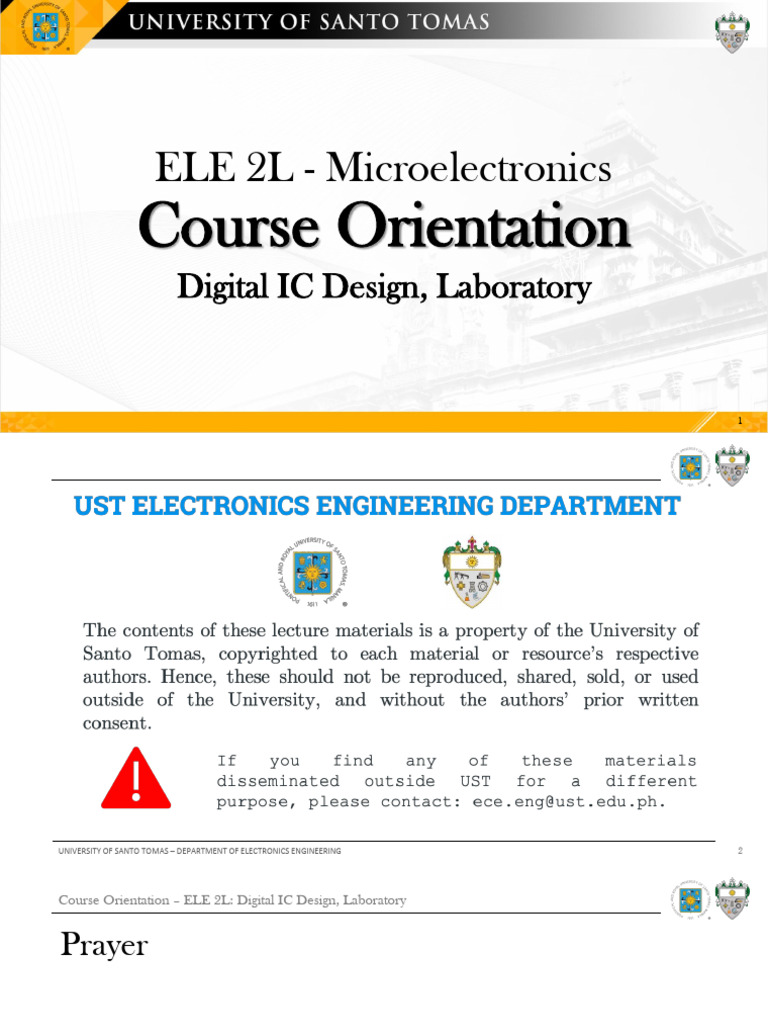 ELE2L Course Orientation | PDF | Engineering | Spice