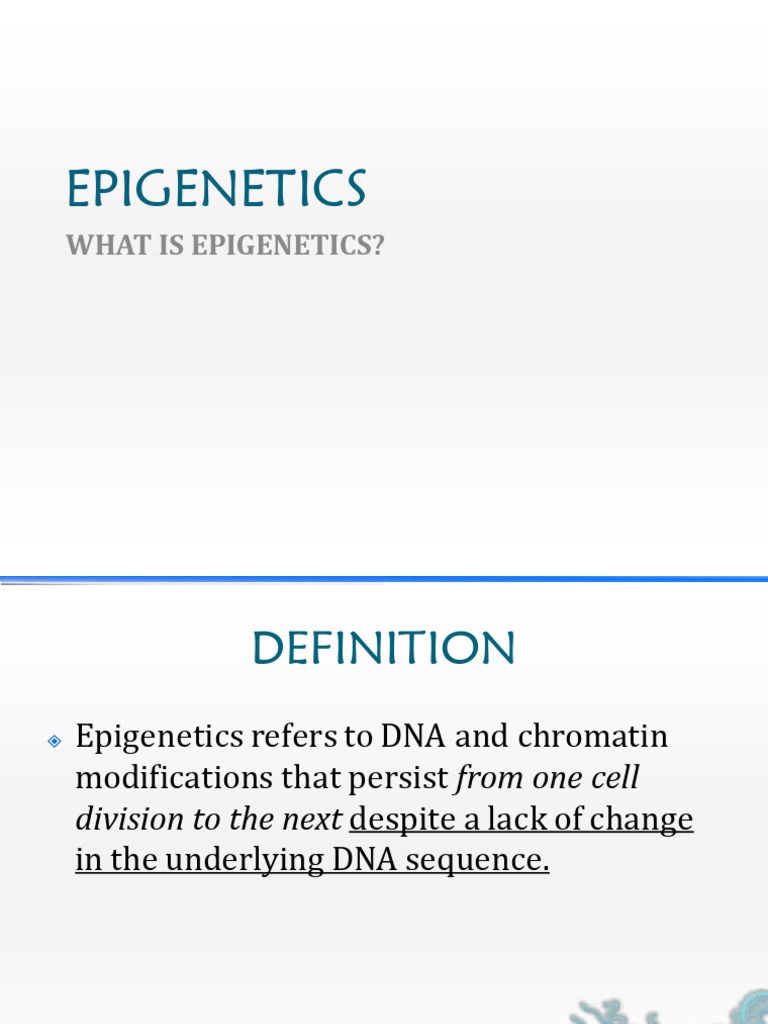 Understanding Epigenetics and Inheritance | PDF | Epigenetics | Gene