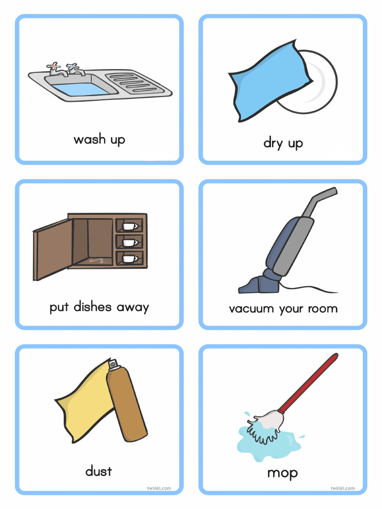 Know How To-Spen-Household-Chores-Communication-Cards-English-United ...