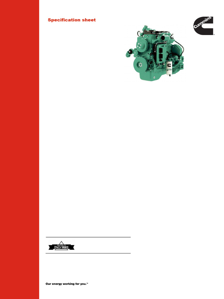 QSB5-G3 Diesel Engine Specifications | PDF | Engines | Diesel Engine