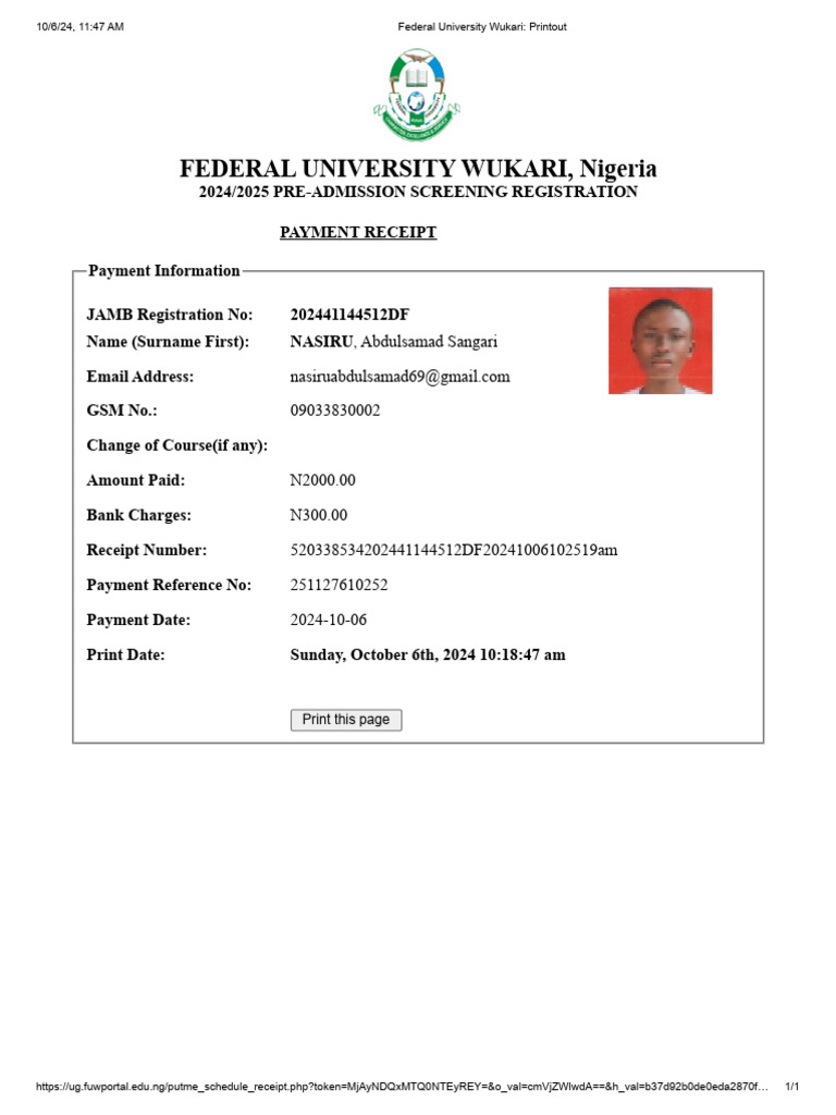 Payment Slip | PDF