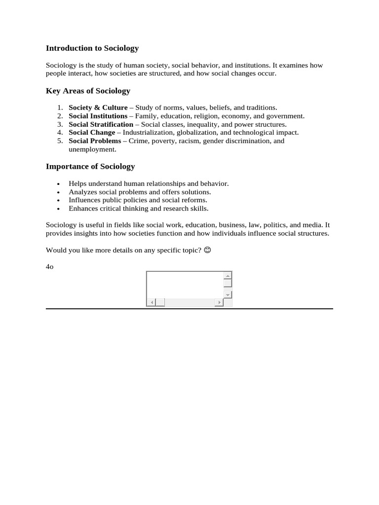 Introduction To Sociology | PDF