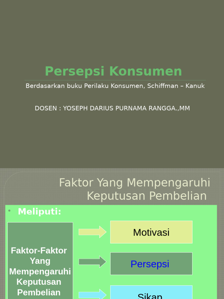 Persepsi-Konsumen Pertemuan 3 | PDF