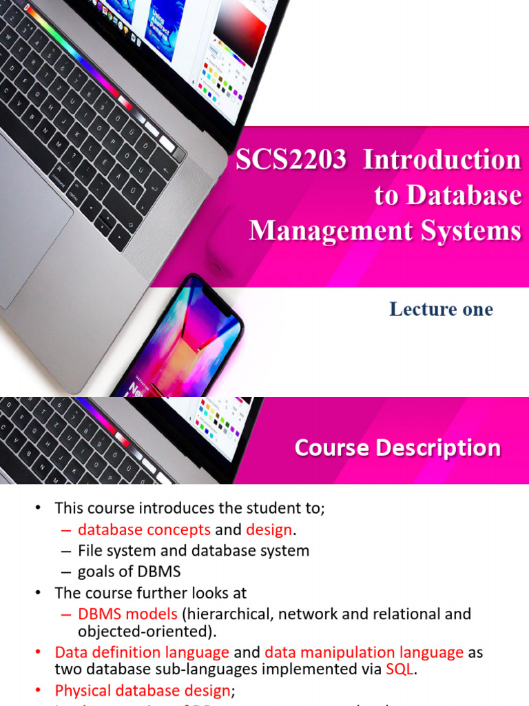 DBMS 2025 Jan Lecture One | PDF | Databases | Conceptual Model