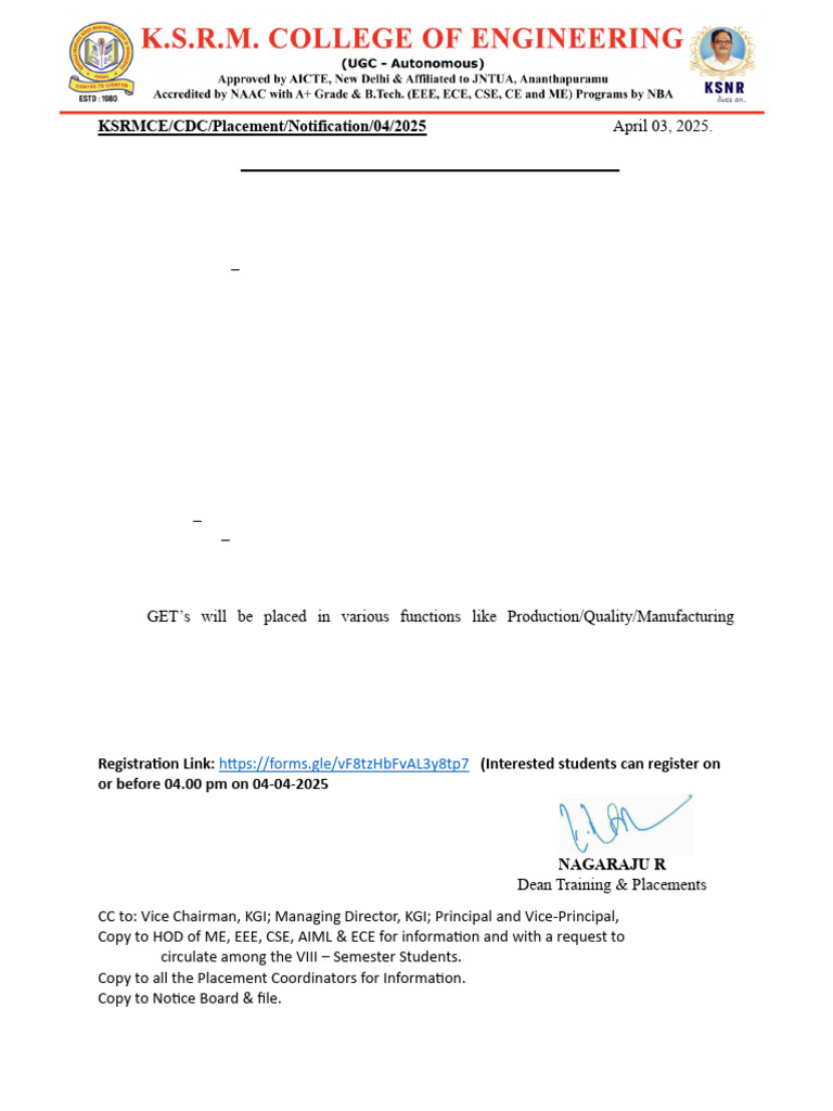 NCR Campus Drive Notification | PDF | Business | Social Psychology