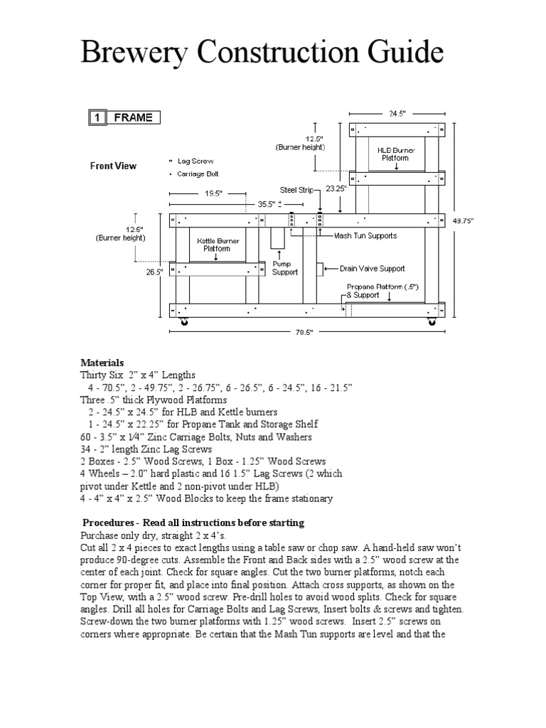 Constructing a Compact and Efficient Homebrewery System | PDF | Brewing ...
