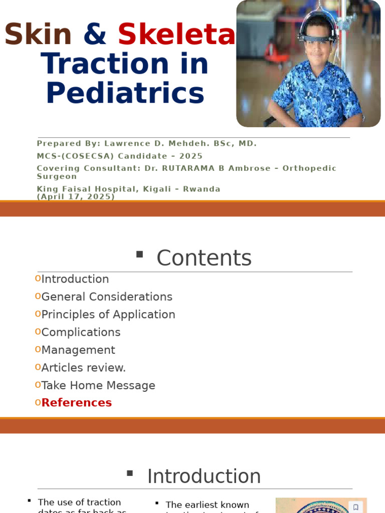 Pediatric Skin and Skeletal Traction Guide | PDF | Orthopedic Surgery | Hip