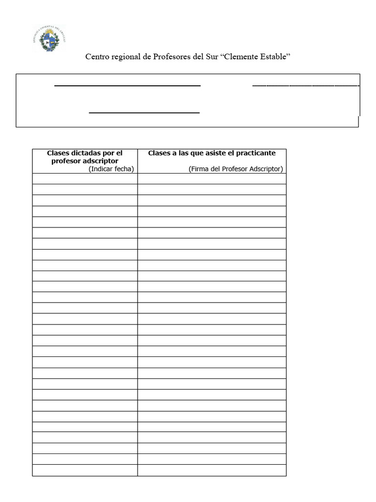 Formulario Control Asistencia Practica | PDF