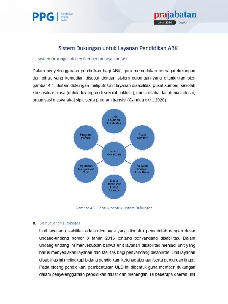 Sistem Dukungan Untuk Layanan Pendidikan ABK | PDF