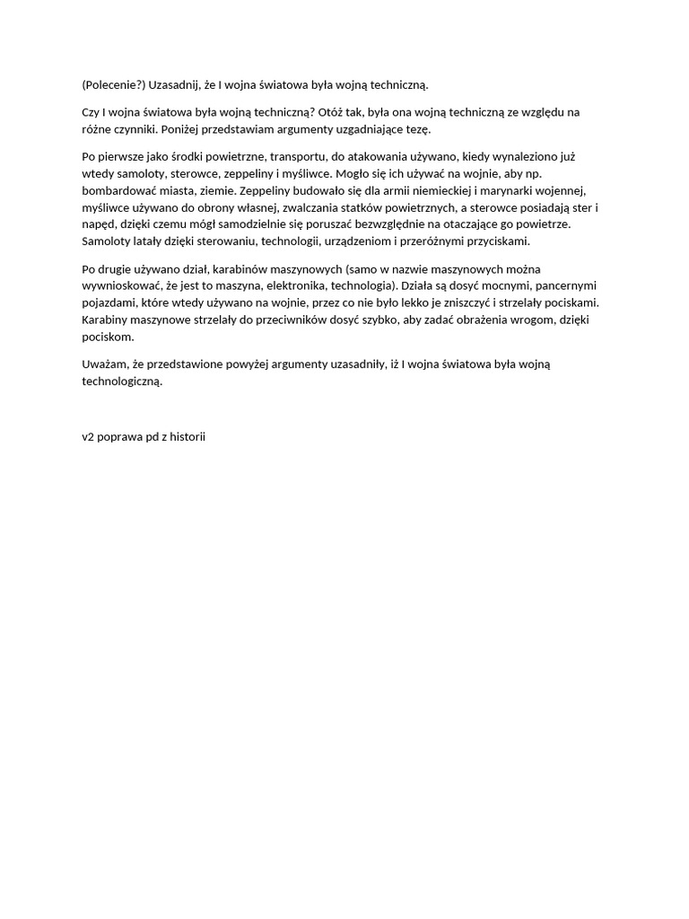 Historia PD Wojna Technologiczna | PDF