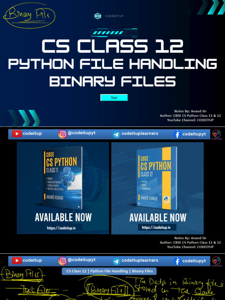 Python File Handling Binary Files 22nd March 2025 | PDF | Computing