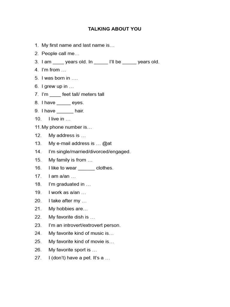 Talking About You | PDF