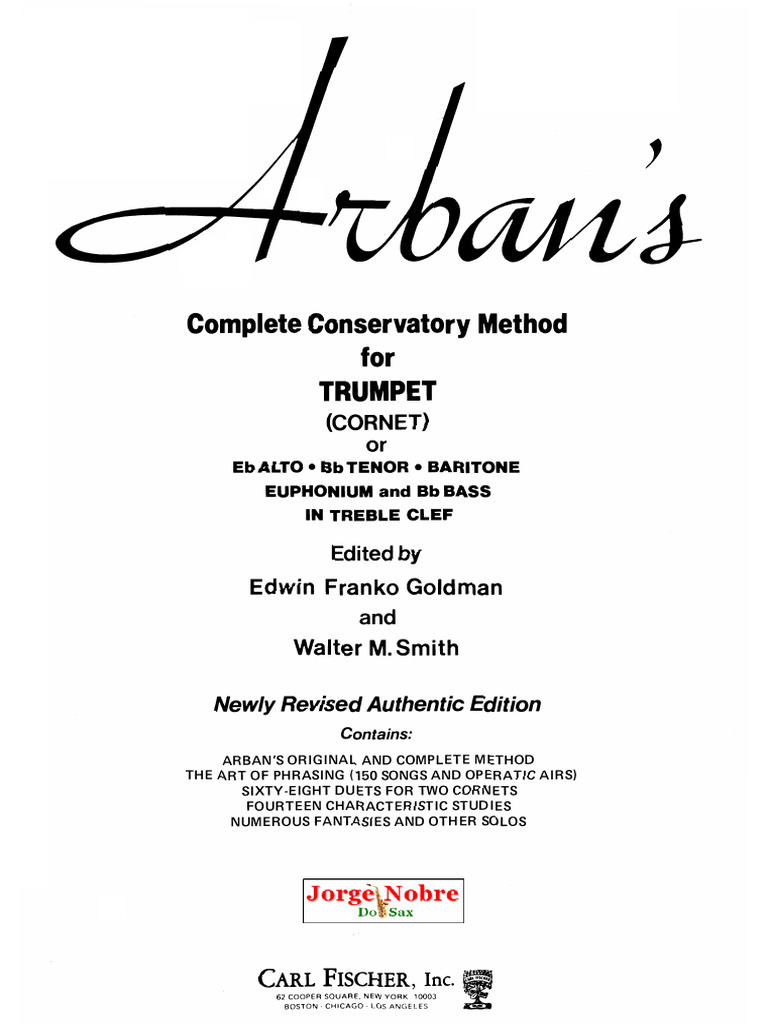 ARBAN - Complete Conservatory Method For Trumpet | PDF