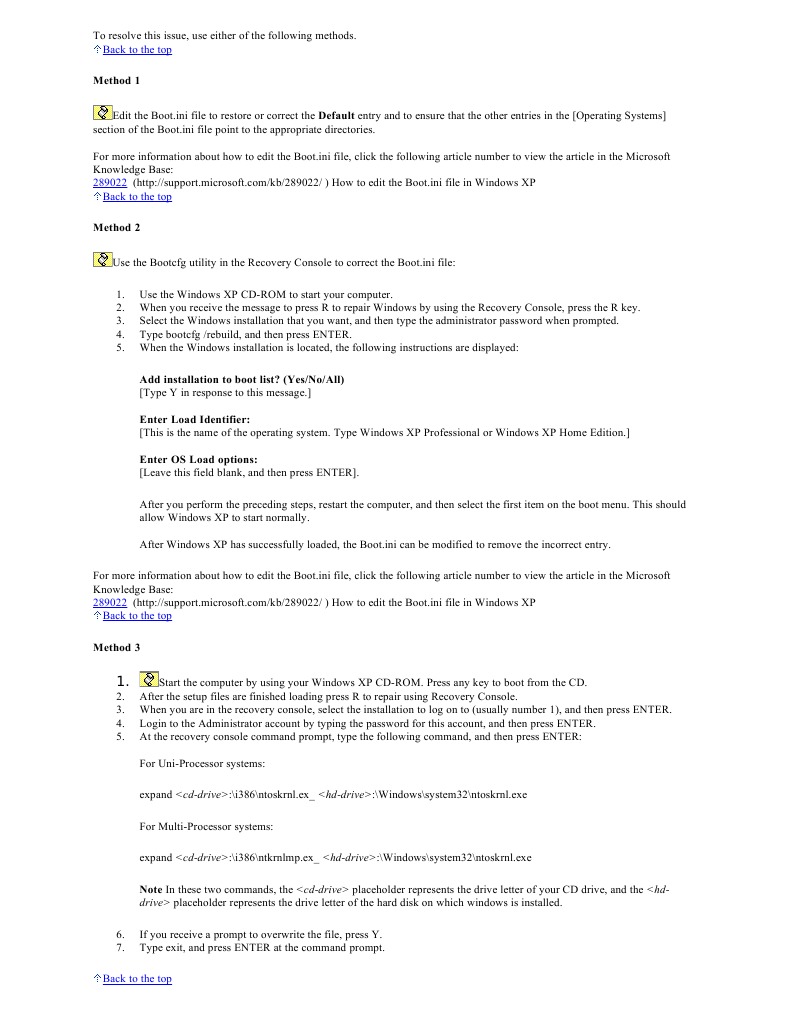 WindowsXP Missing Hal | PDF | Microsoft Windows | Command Line Interface