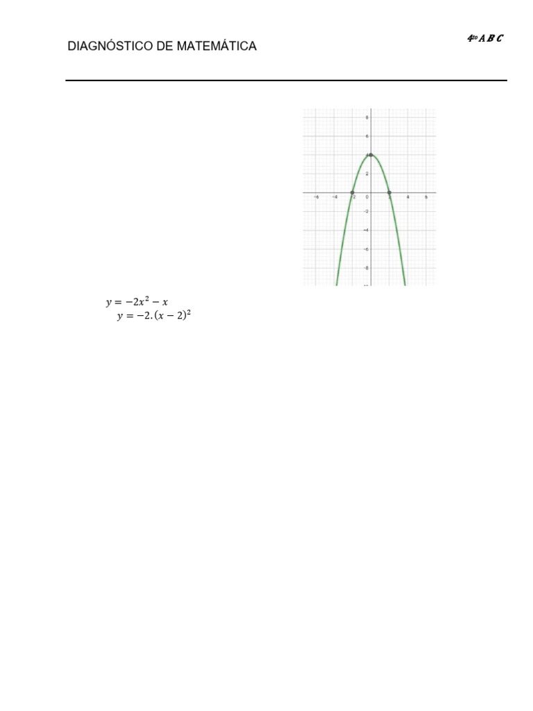 Diagnostico 4TO Matematica 2025 | PDF