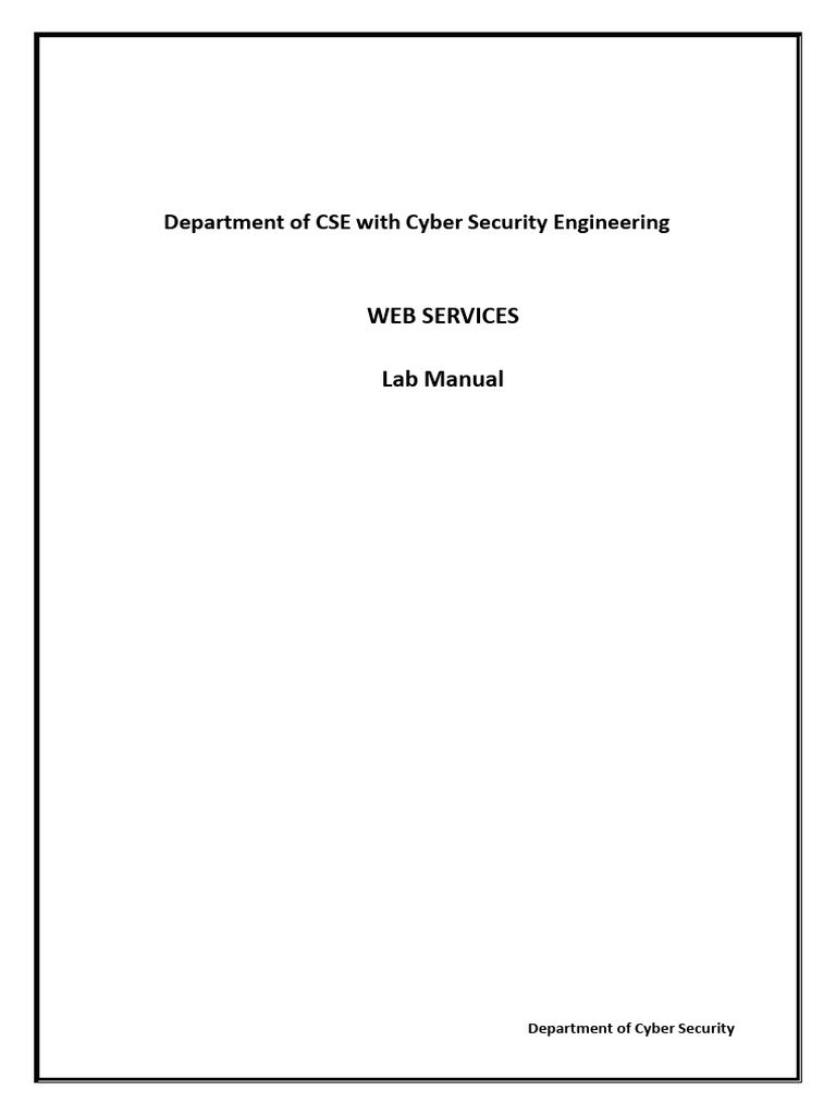 CSC Web Services Labs Manual | PDF | Java Script | Document Object Model