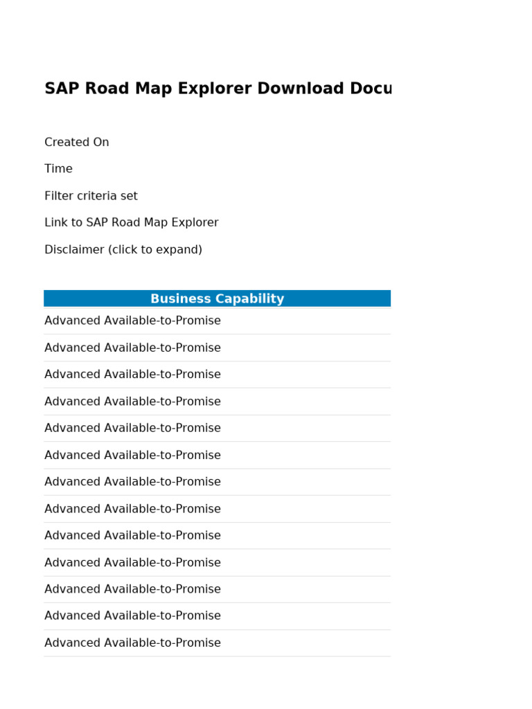 SAP Road Map Explorer 20250415071042 | PDF | Enterprise Resource ...