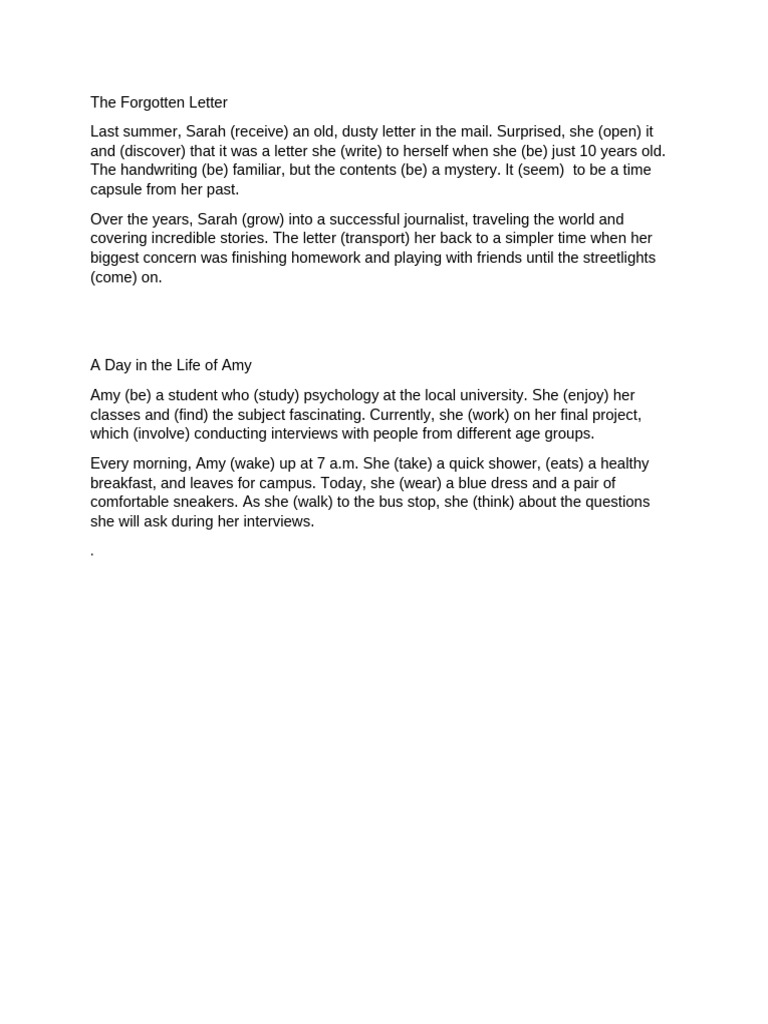 The Forgotten Letter and Daily Life Insights | PDF