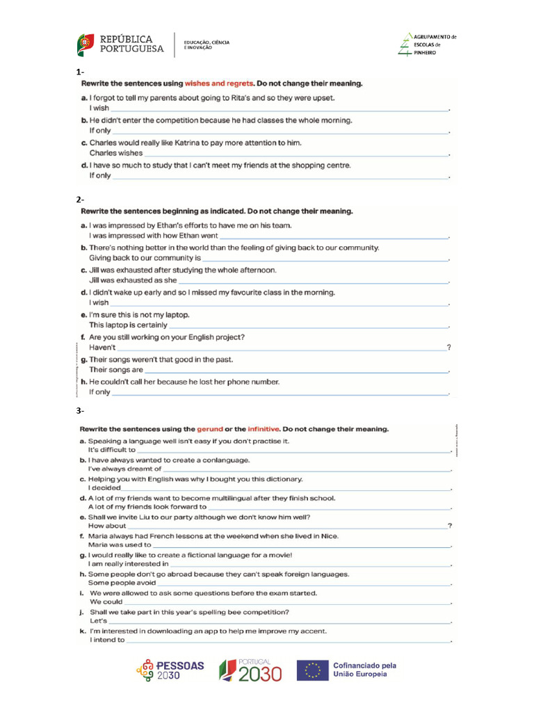 WS 10 - Mixed Exercises | PDF