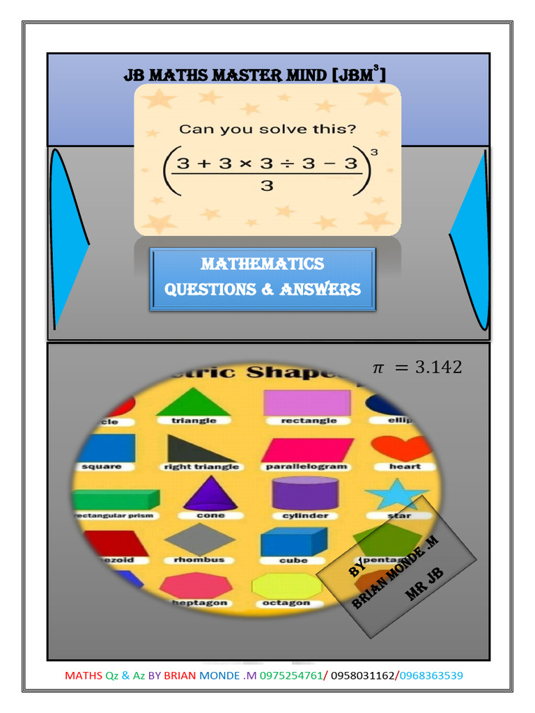MATHS Qs & As 2024 JB - 031322 | PDF | Mathematics | Arithmetic