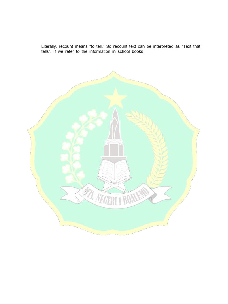 Understanding Recount Text Structure | PDF