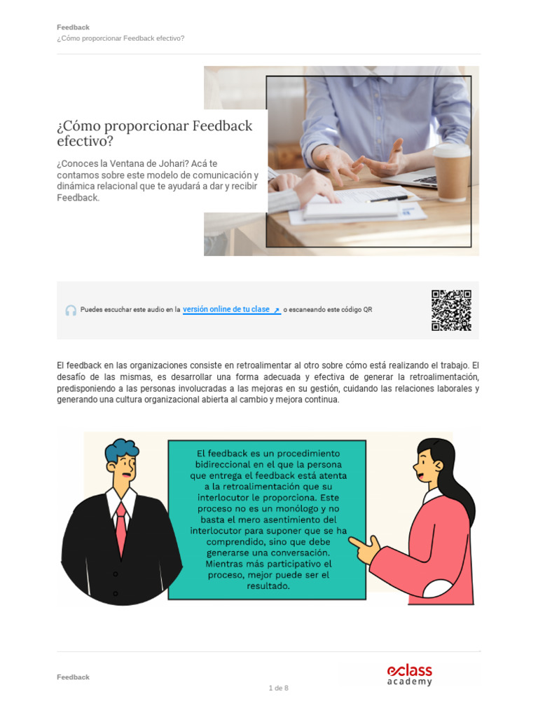 Feedback Como Proporcionar Feedback Efectivo | PDF | Comunicación | Desarrollo personal