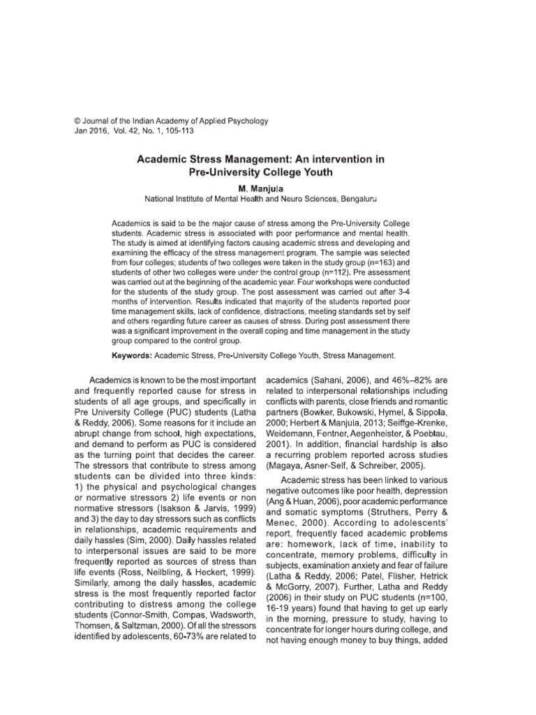Academic Stress | PDF