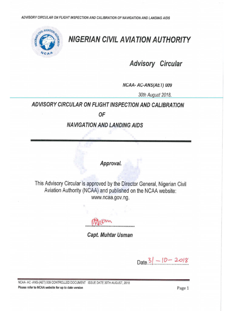 Flight Inspection & Calibration Guidelines | PDF | Air Traffic Control ...