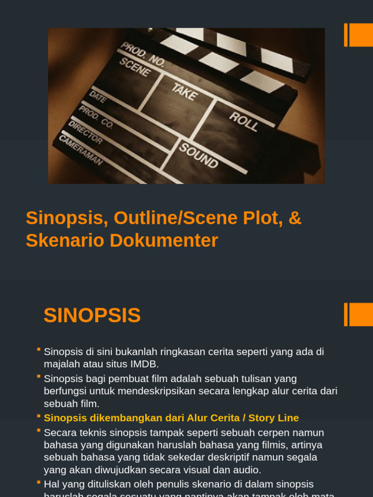 Sinopsis, Scene-Plot, & Skenario Dokumenter | PDF