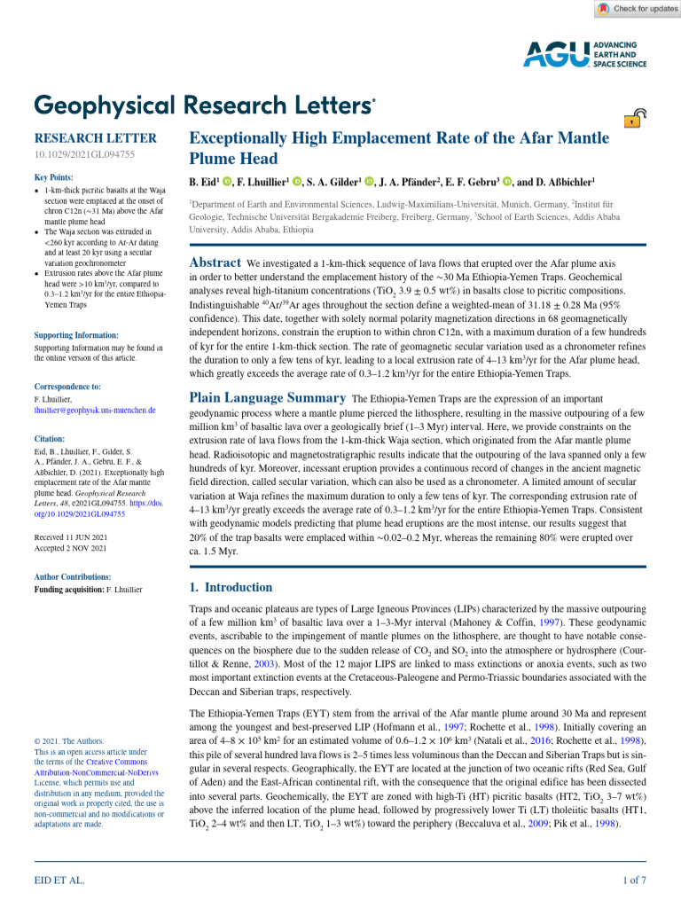 Geophysical Research Letters - 2021 - Eid - Exceptionally High ...
