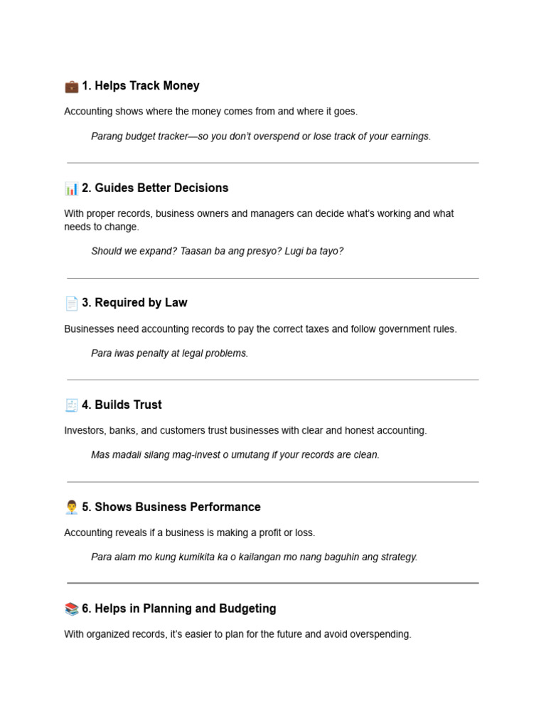Importance of Accounting Explained | PDF