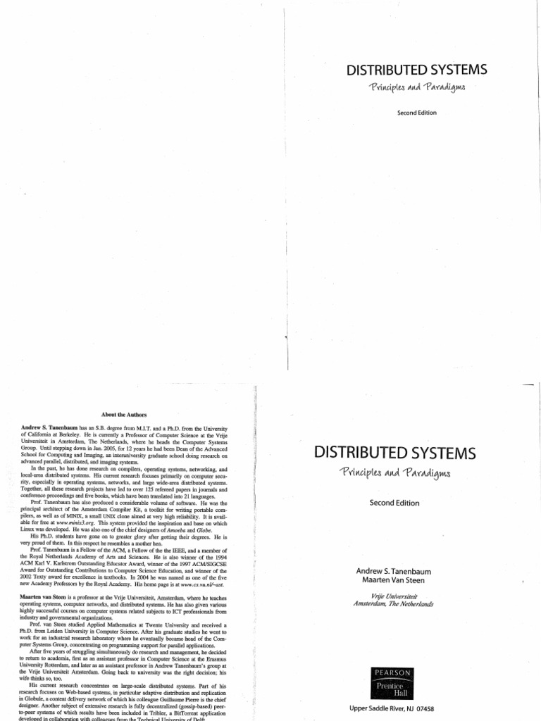 [4] Distributed System Principles and Paradigms – Andrew S. Tanenbaum Maarten Van Steen | PDF
