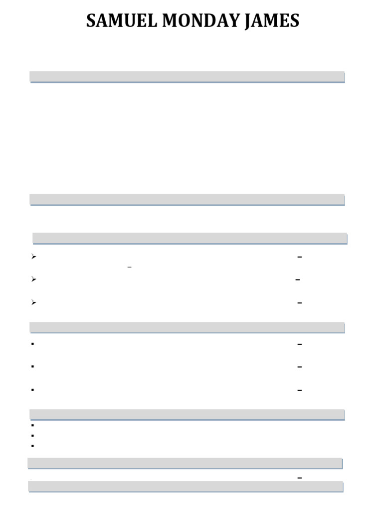 Samuel Monday James Cv2 | PDF