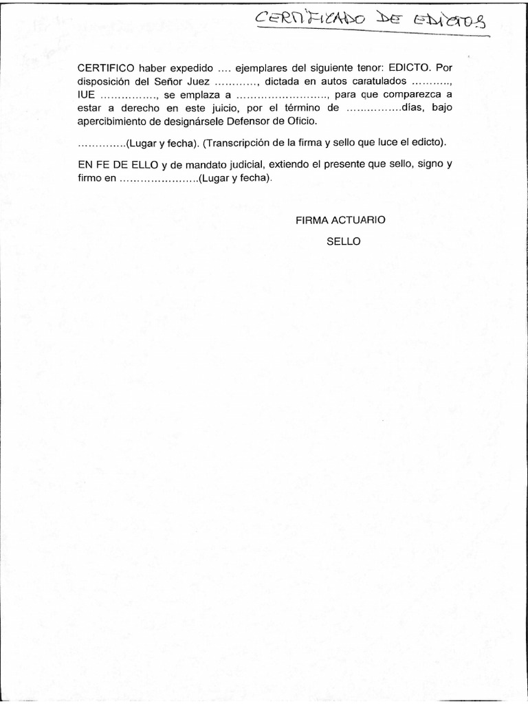 Edictos Modelo | PDF