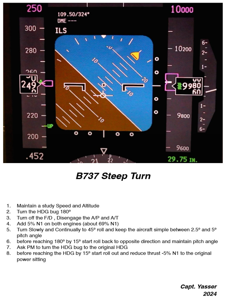 B737 Steep Turn | PDF