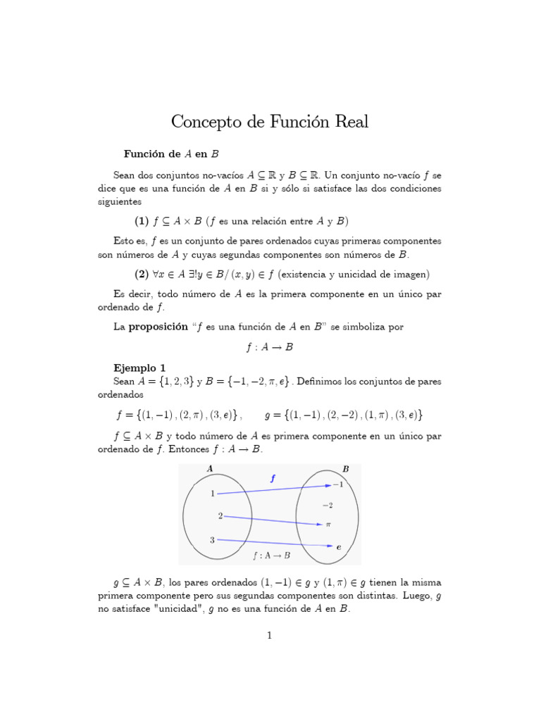 Definición y Tipos de Funciones Matemáticas | PDF | Función ...