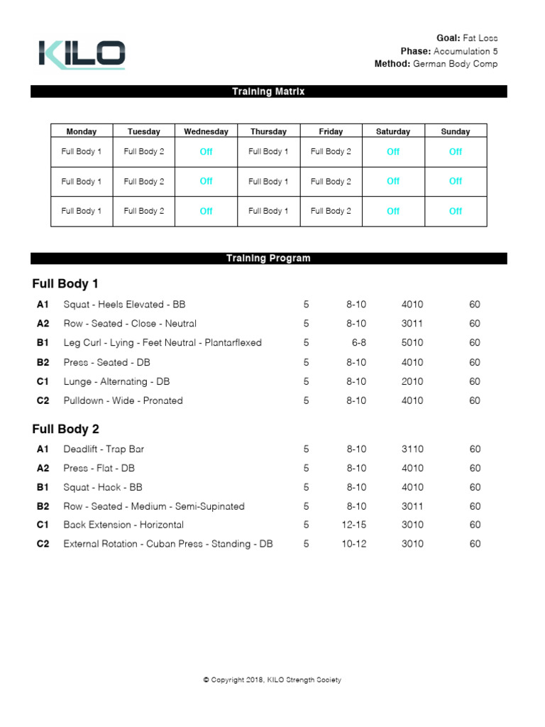 Kilo Strength Society - Fat+Loss+Series+3+Bundle | PDF | Weight ...
