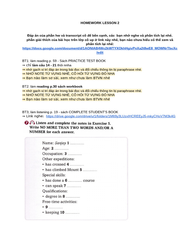 Homework Lesson 2 | PDF