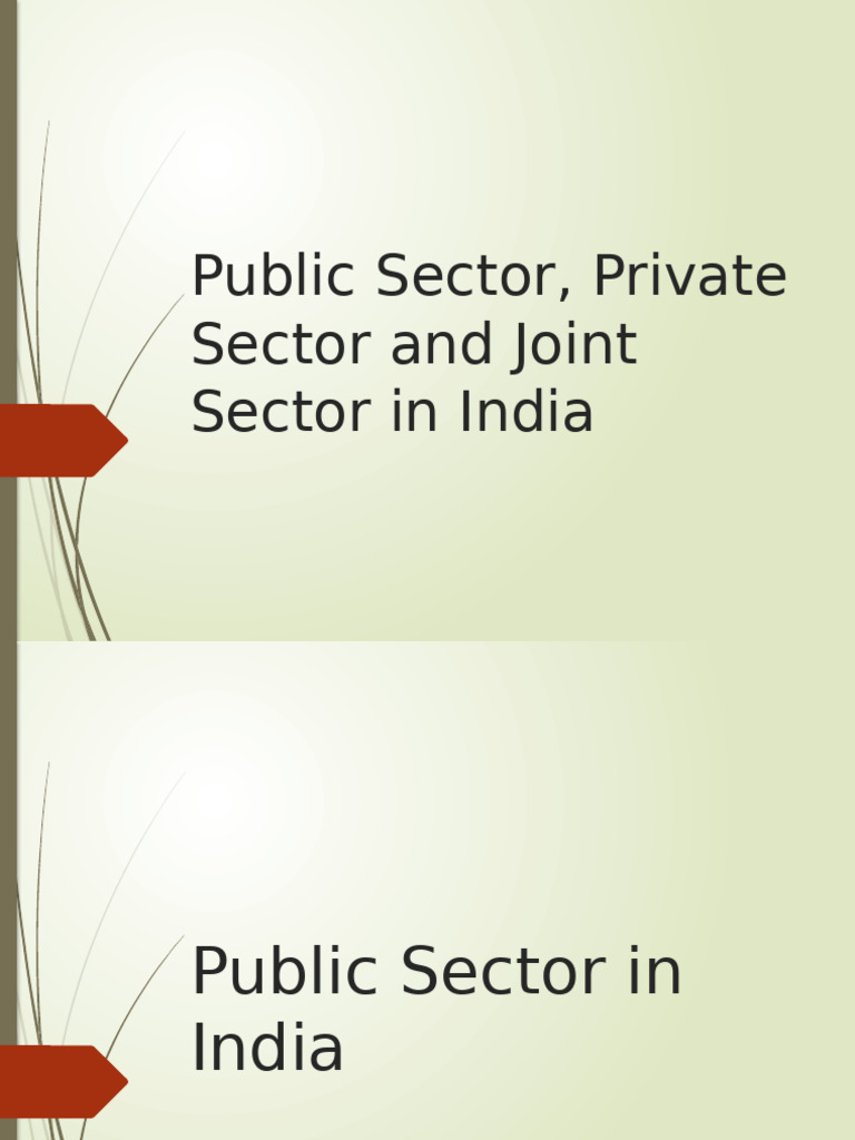Public Sector, Private Sector and Joint Sector | PDF | Economic Growth ...