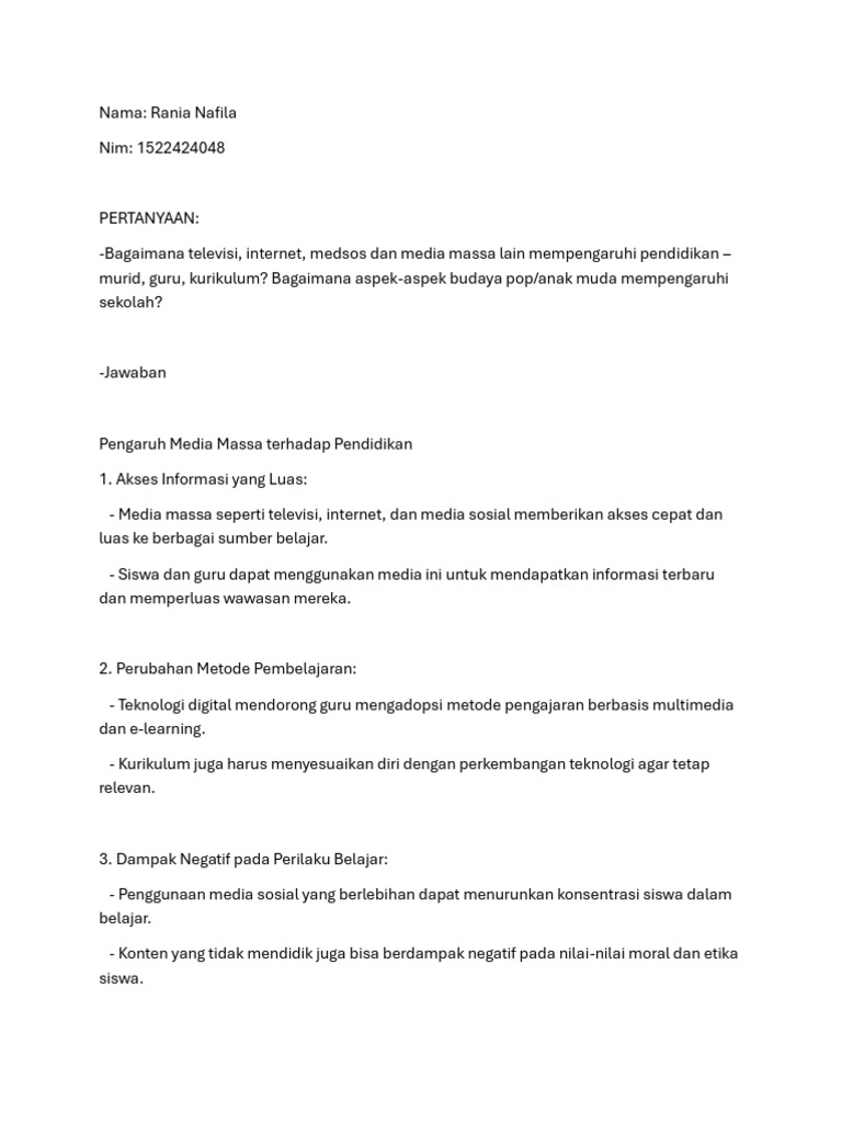 Tugas 3 Rania Nafila - 1522424048 | PDF