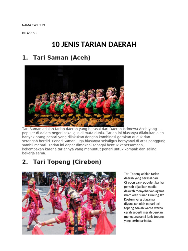 Tarian Daerah | PDF