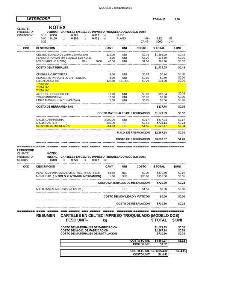 COTZ-649-JAC-LT (Carteles en Celtec+impreso Troquelado) | PDF