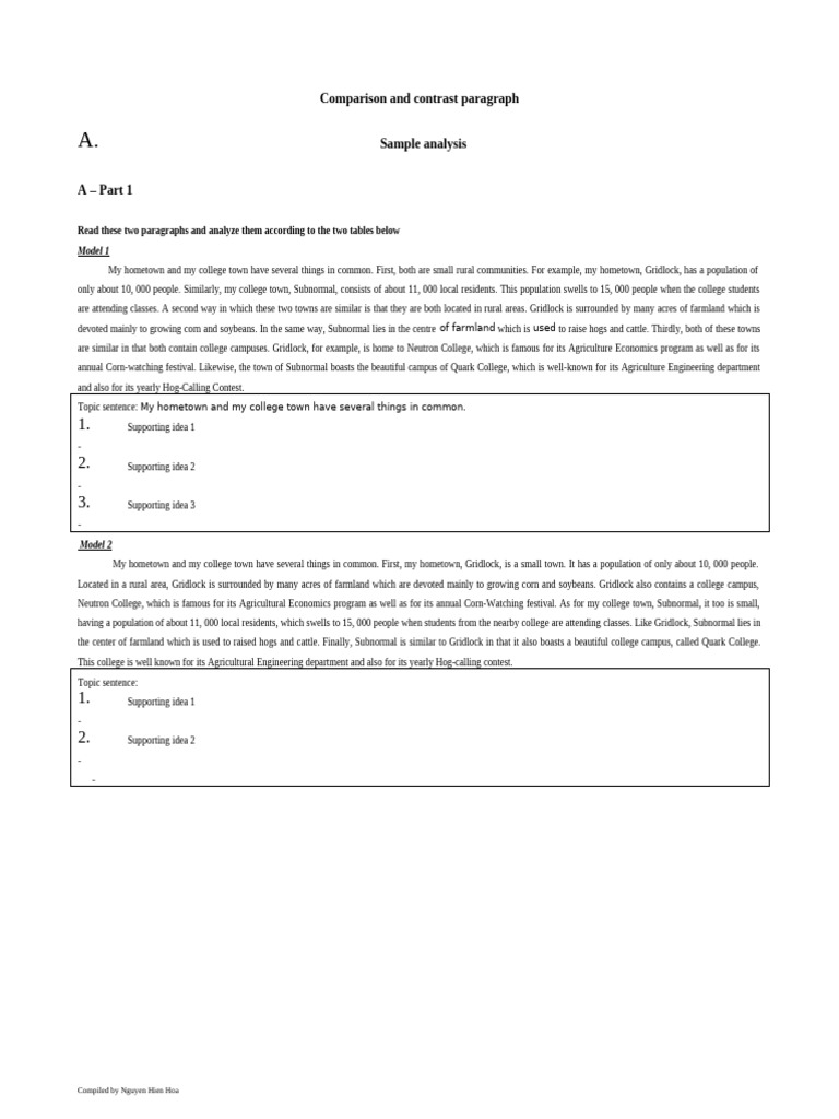 Comparison and Contrast Paragraph - Group 3 | PDF | Extraversion And ...
