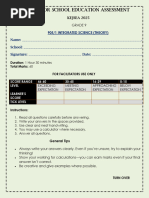 Grade 8 Mathematics Term 1 2025 Opener Exam | PDF | Mathematics