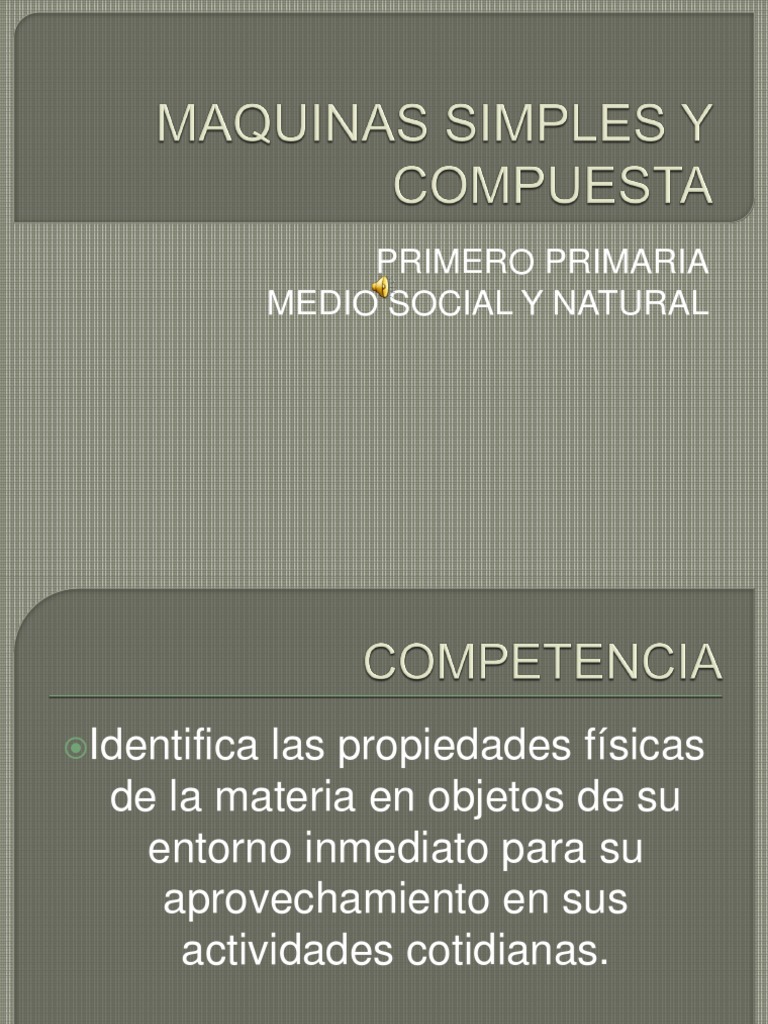 Introducción a Máquinas Simples y Compuestas | PDF